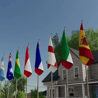 Flaggen Nationen v1.0 | FS25 Mod | FS22 Mod