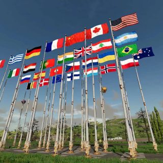 Internationales Flaggenpaket V1.1.0.0 | FS25 Mod | FS22 Mod