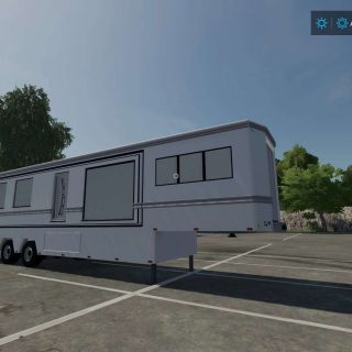 Caravane semi blanche v1.0.0.0 | FS25 Mod | FS22 Mod