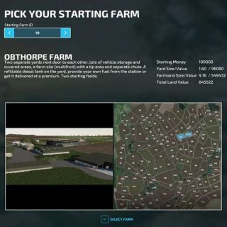 Wählen Sie Ihre Startfarm v1.0.0.0 | FS25 Mod | FS22 Mod