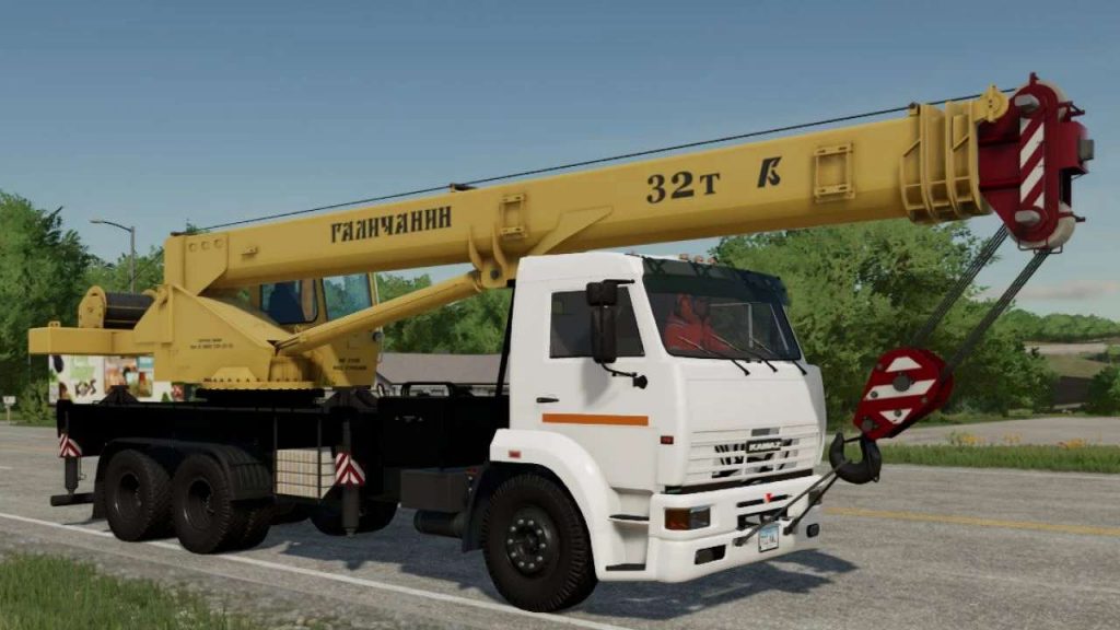 Kamaz-Kran Galichanin 6x4 V3.0.0.0 | FS25 Mod | FS22 Mod
