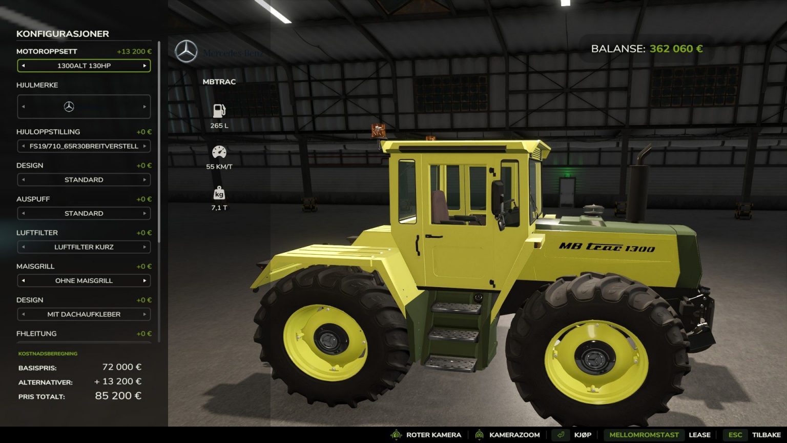 MB Trac 1800 240 PS V1.0.0.0 | FS25 Mod | FS22 Mod