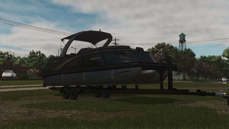 2025 Bennington Q Line Pontonboot und Trailer v1.0.0.0 | FS25 Mod ...