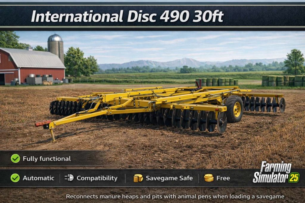 International Disc 490 30ft v1.0.0.0 | FS25 Mod | FS22 Mod