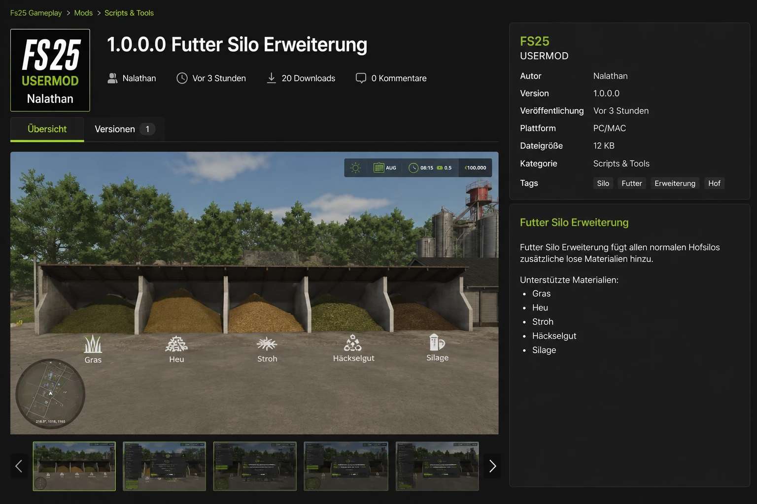 Erweiterung für Futtersilos v1.0.0.0 | FS25 Mod | FS22 Mod