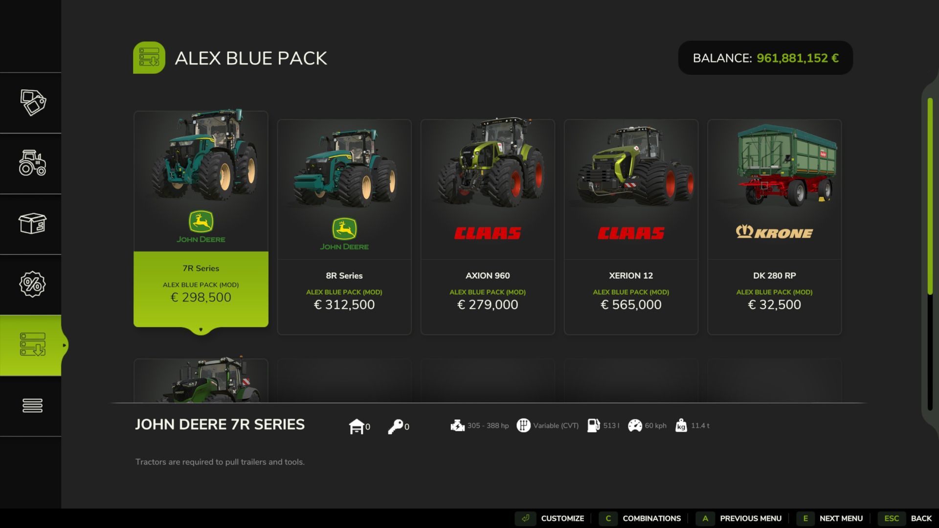 Alex Blue Pack V1.0.0.3 | FS25 Mod | FS22 Mod